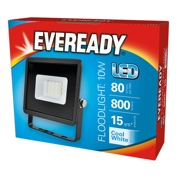 Eveready 10W SMD LED Flood Light - IP65 - 4000K – JACS Lighting