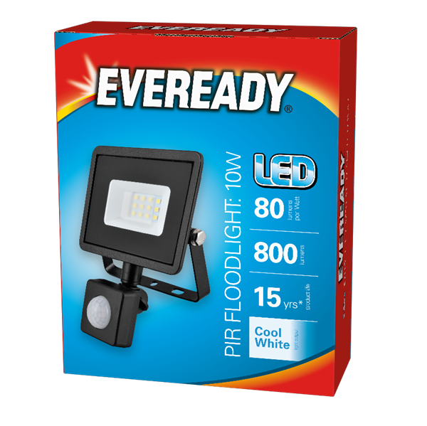 Eveready 10W SMD LED Flood Light - IP65 - 4000K - PIR Sensor – JACS ...