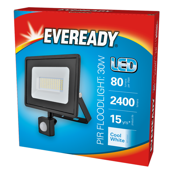 Eveready Led Pir Flood - 30W, Pack Of 1 – JACS Lighting